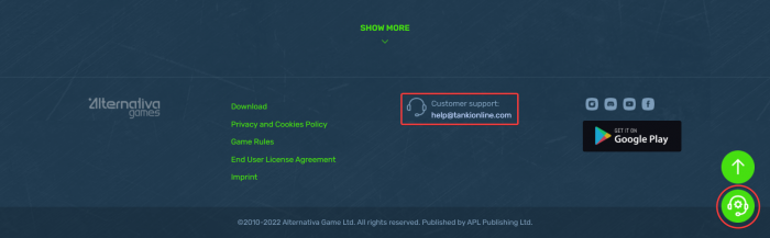 Technical Support - Tanki Online Wiki